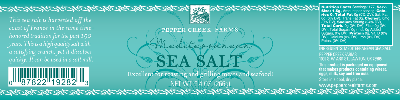 Mediterranean Sea Salt – Pepper Creek Farms